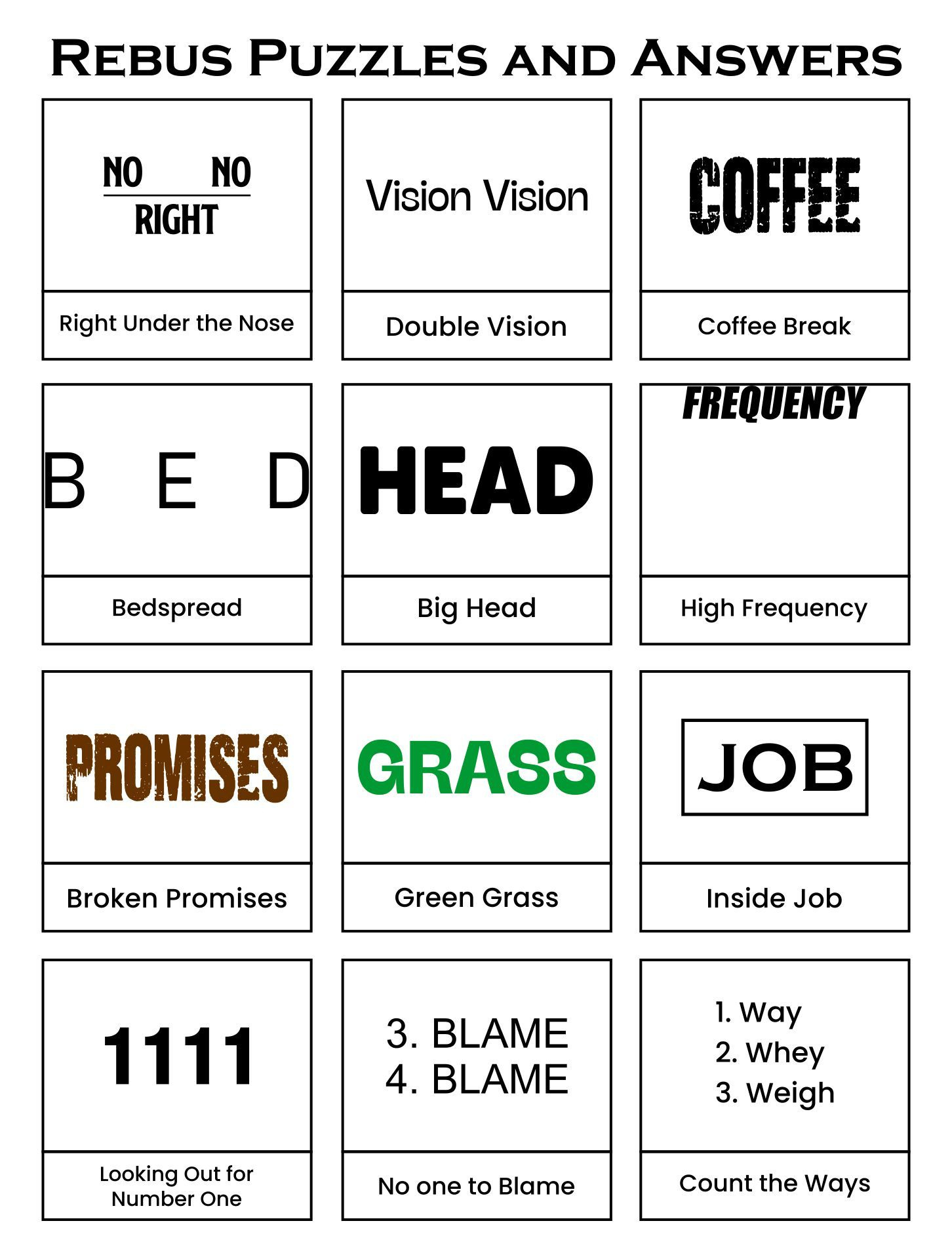 Free Printable Brain Teasers FREE Printable A Z Free Printable Brain Teasers FREE Printable A Z