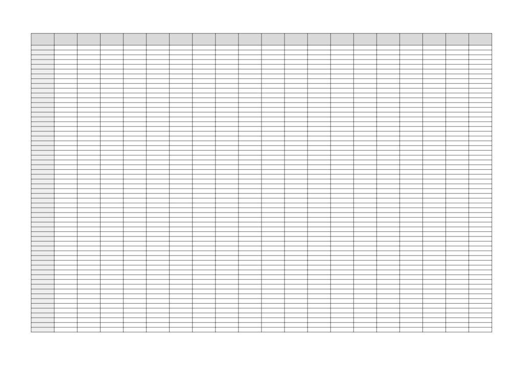 Free Printable Blank Spreadsheet Templates - FREE Printable A-Z