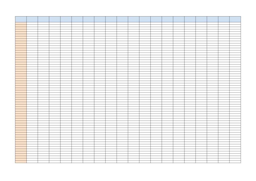 Free Printable Blank Spreadsheet Templates - FREE Printable A-Z