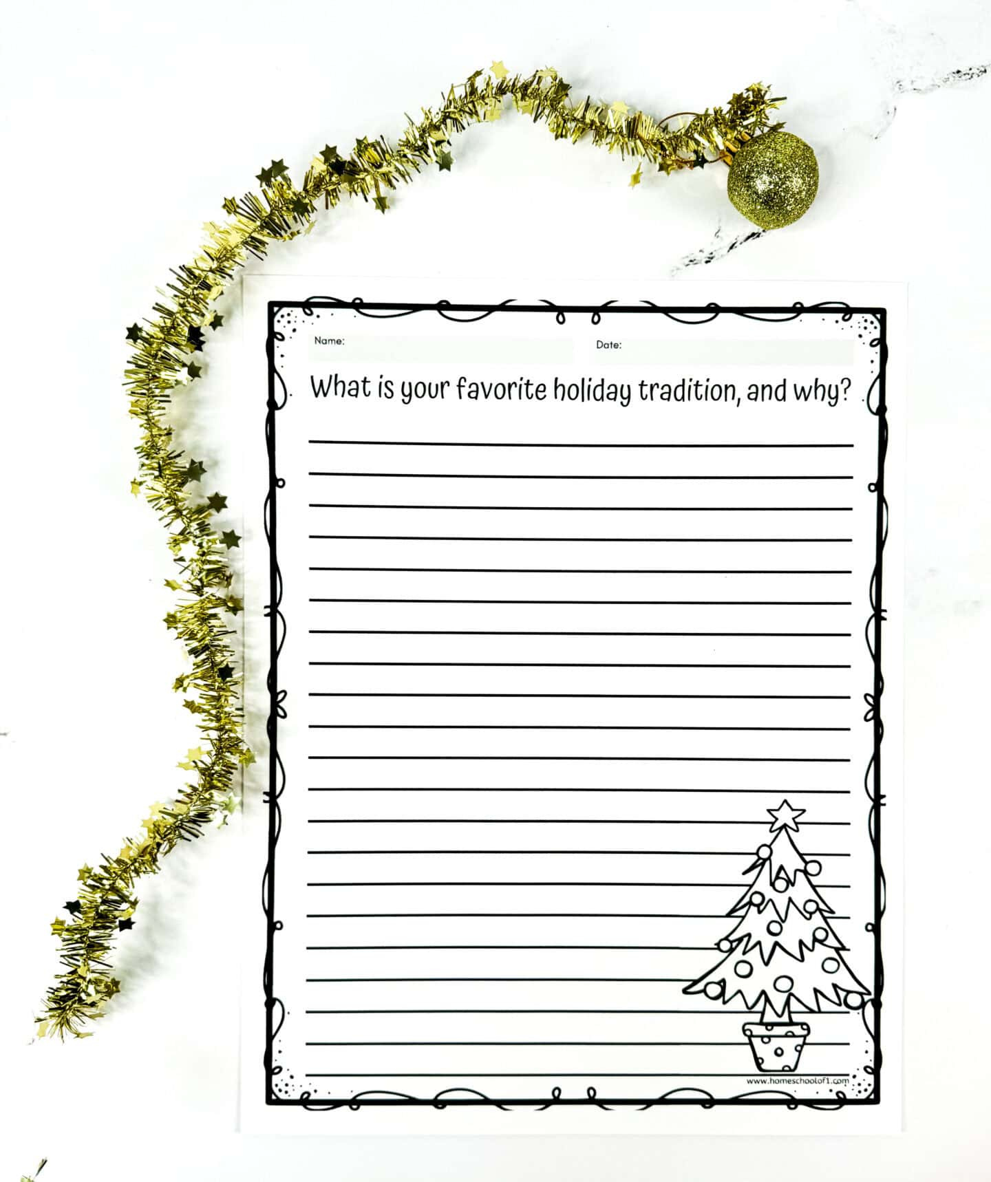 Free Christmas Writing Prompts Worksheets - FREE Printable A-Z
