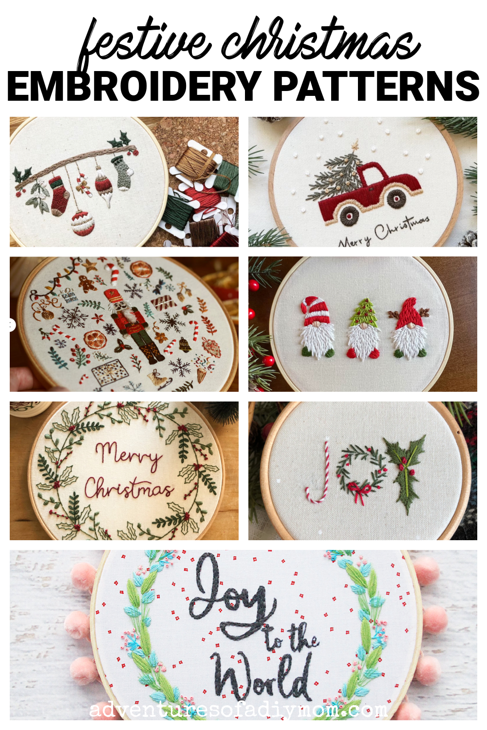 Printable Christmas Embroidery Patterns - FREE Printable A-Z