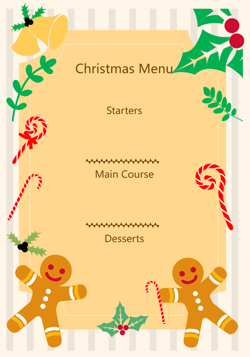Free Printable Blank Christmas Menu Template - FREE Printable A-Z
