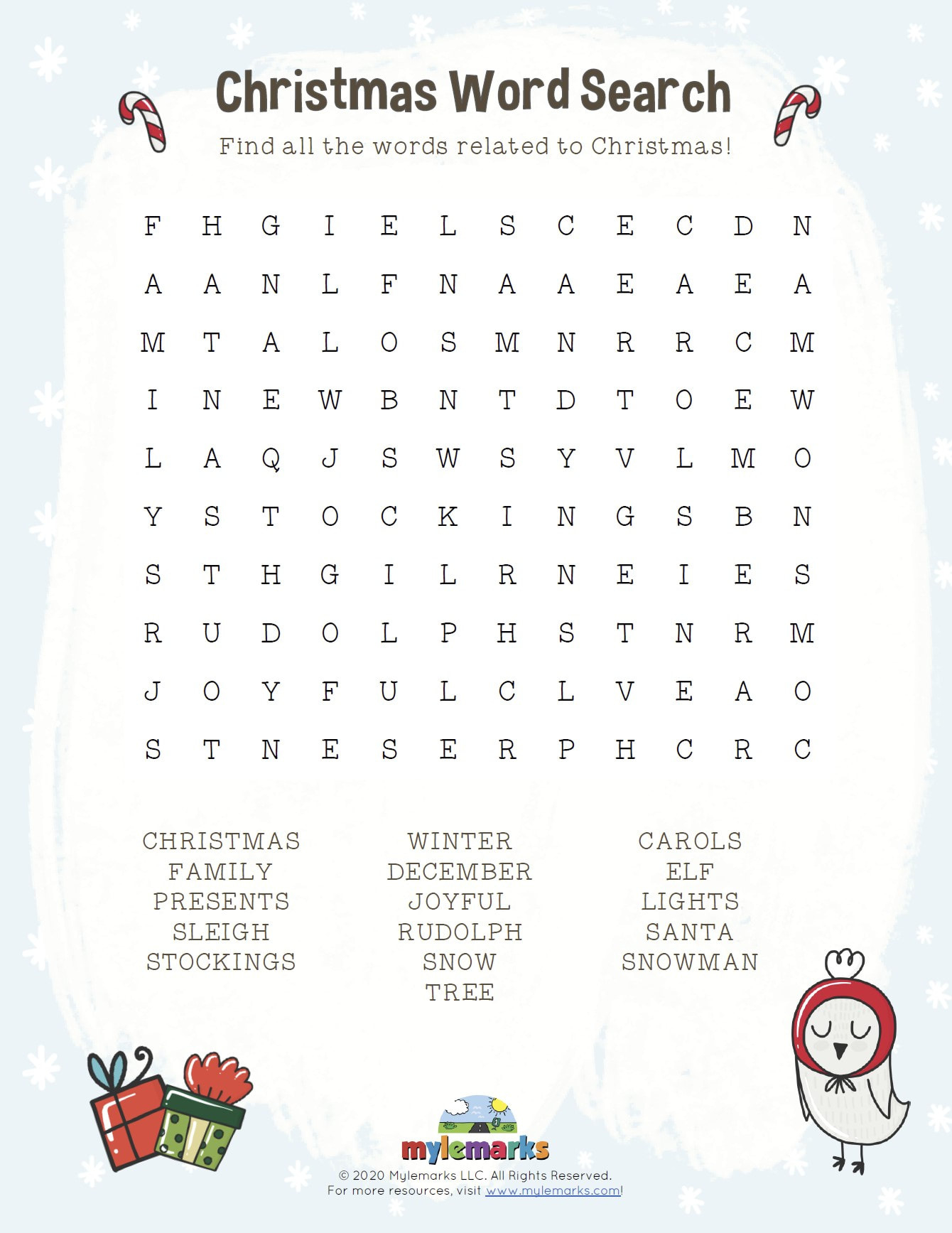 Christmas Social Skills Worksheets - FREE Printable A-Z