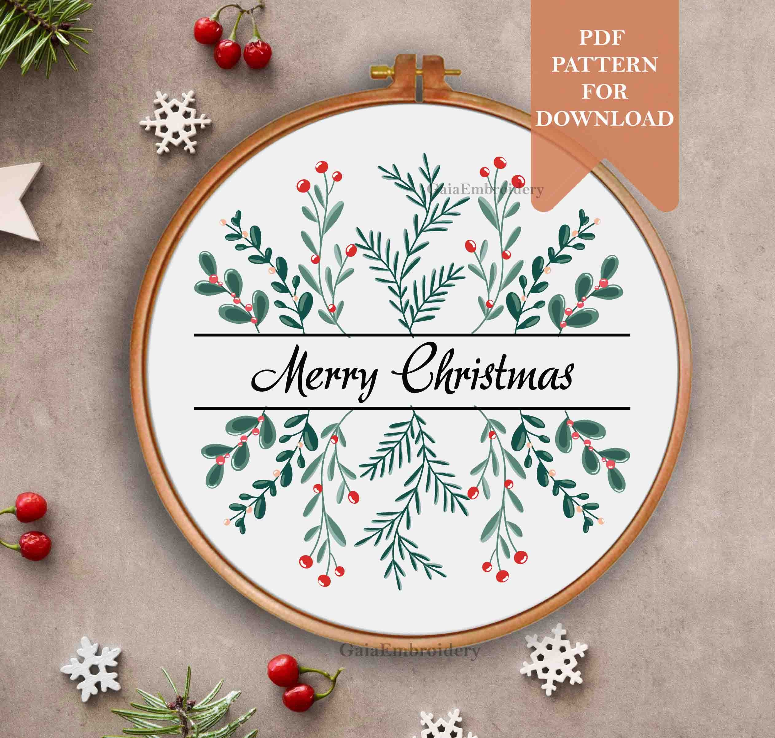 Printable Christmas Embroidery Patterns - FREE Printable A-Z