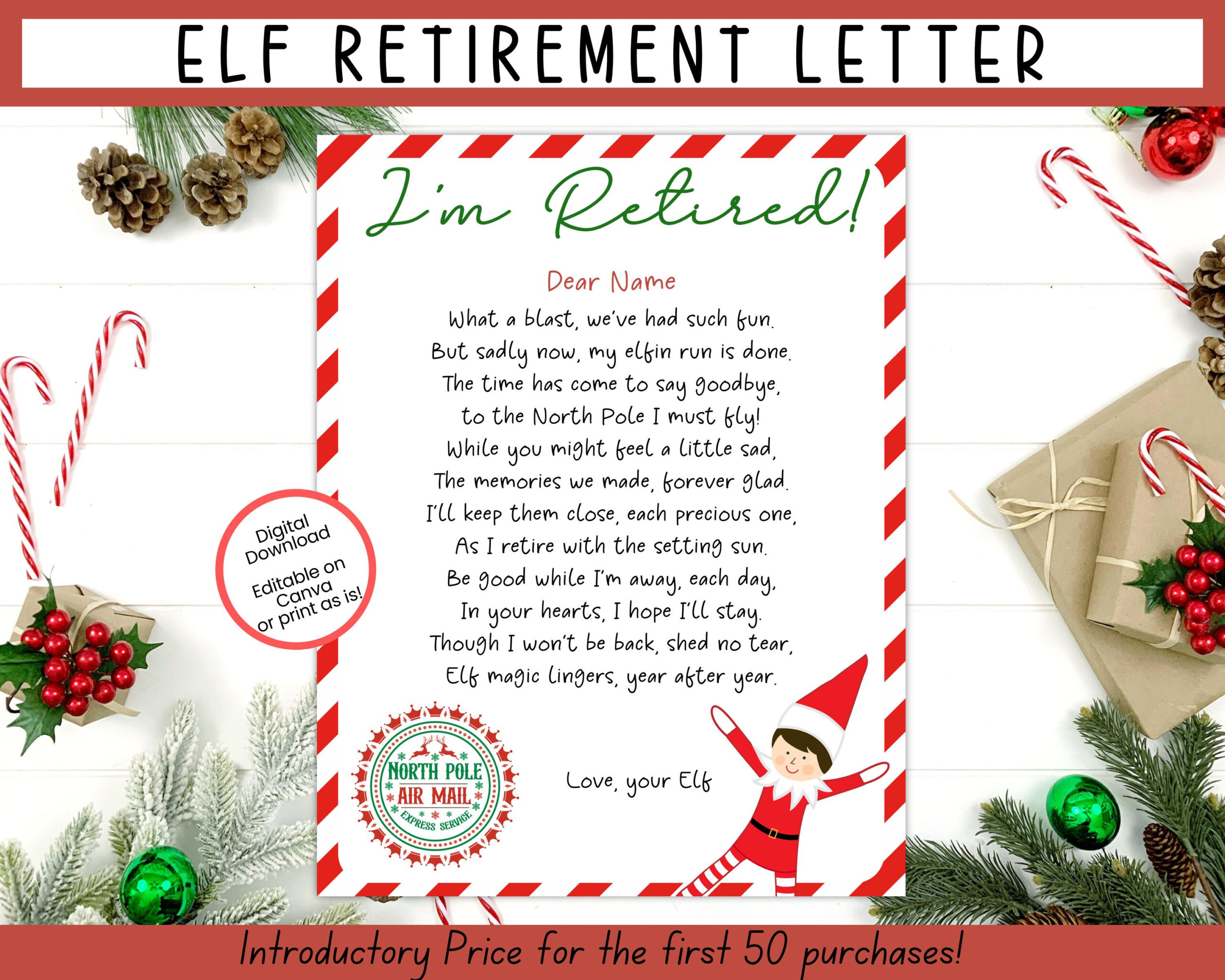 Elf on the Shelf Retirement Letter Printable - FREE Printable A-Z