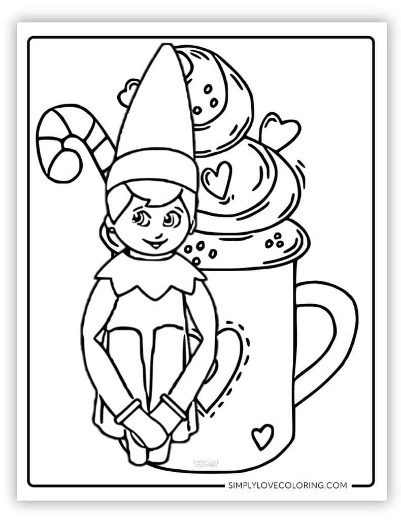 Elf on the Shelf Coloring Pages Printable - FREE Printable A-Z