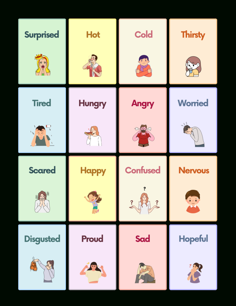 Emotions Flashcards Free Printable - FREE Printable A-Z