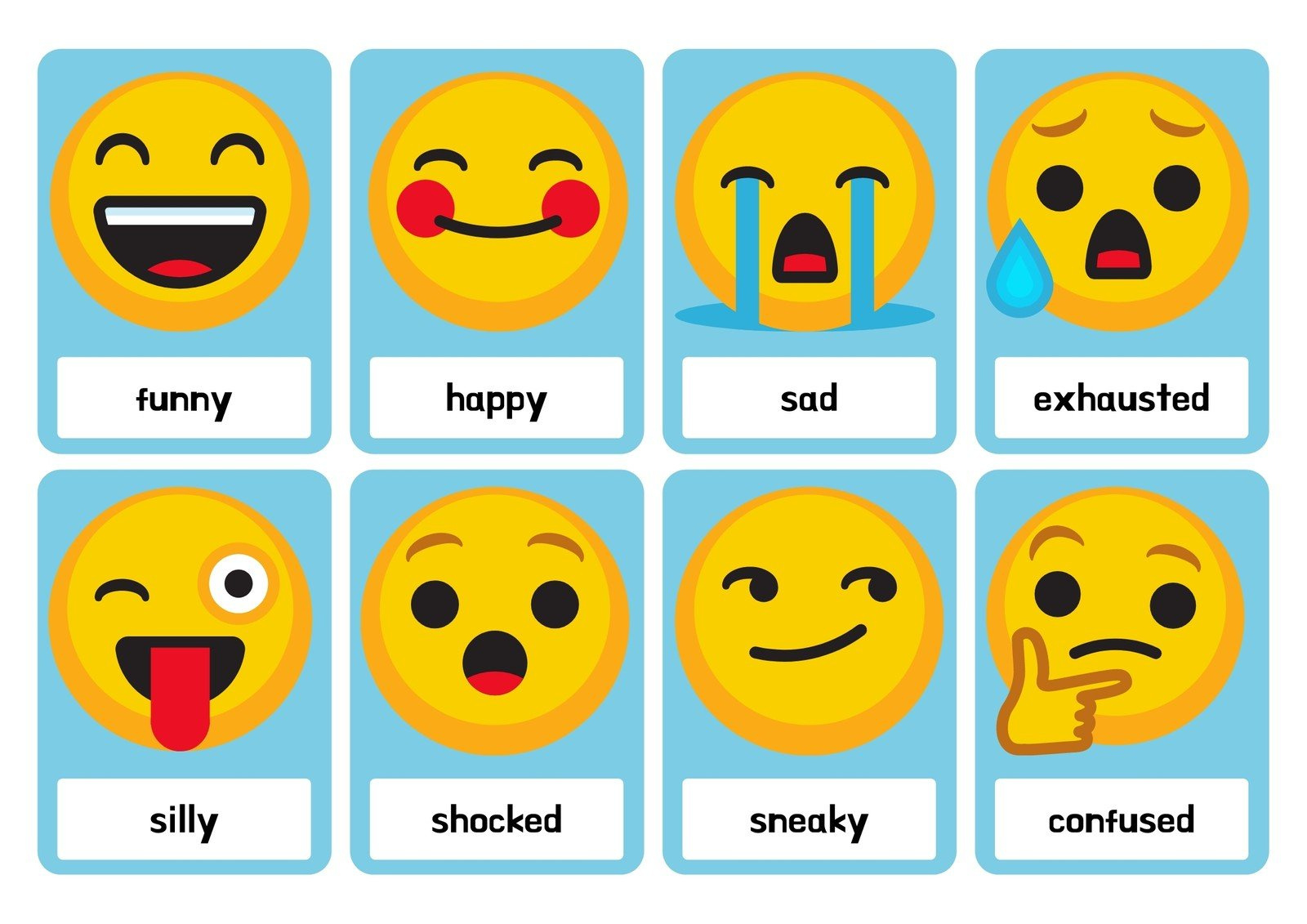 Emotions Flashcards Free Printable - FREE Printable A-Z