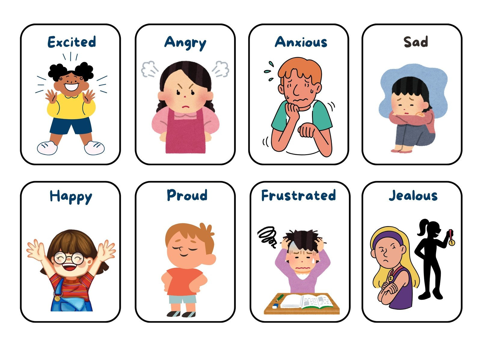 Emotions Flashcards Free Printable - FREE Printable A-Z