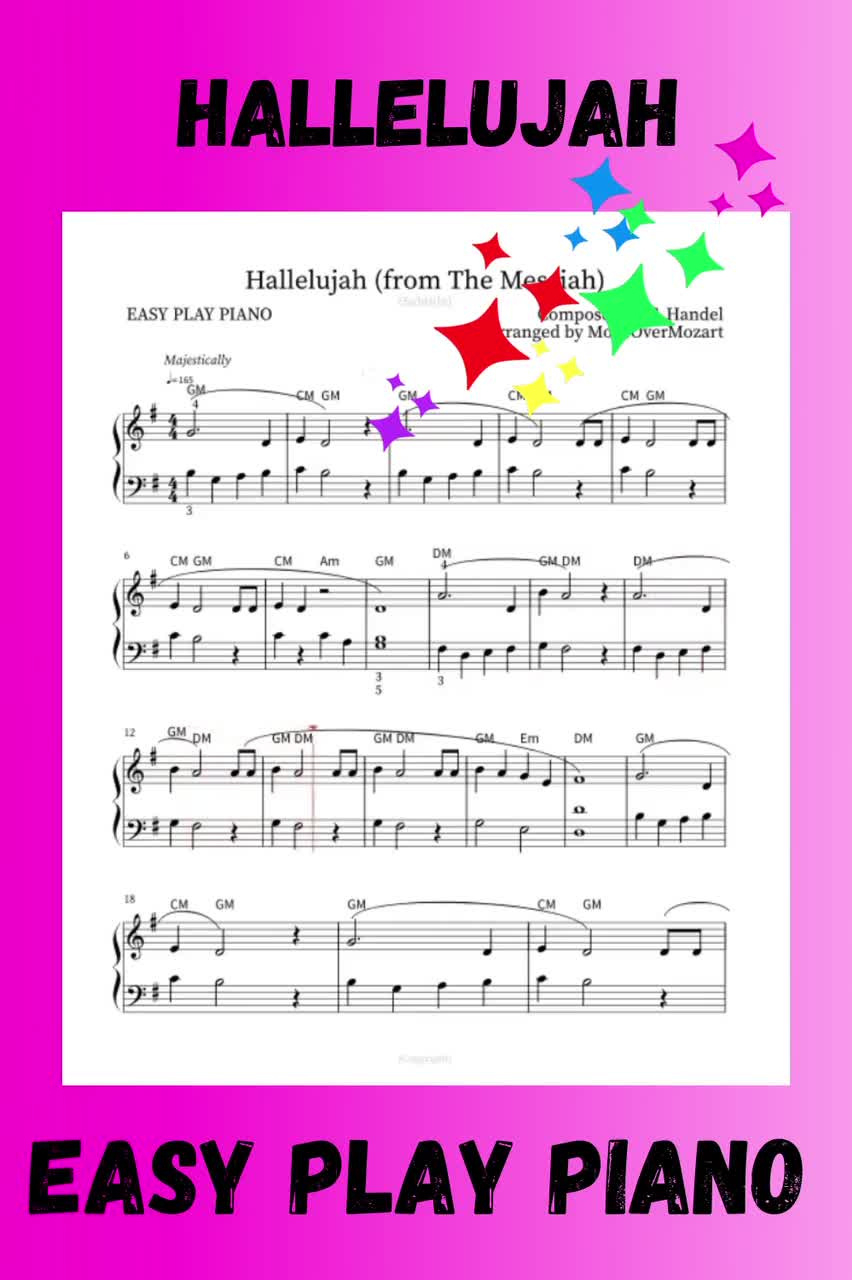 Free Printable Christmas Hallelujah Sheet Music - FREE Printable A-Z