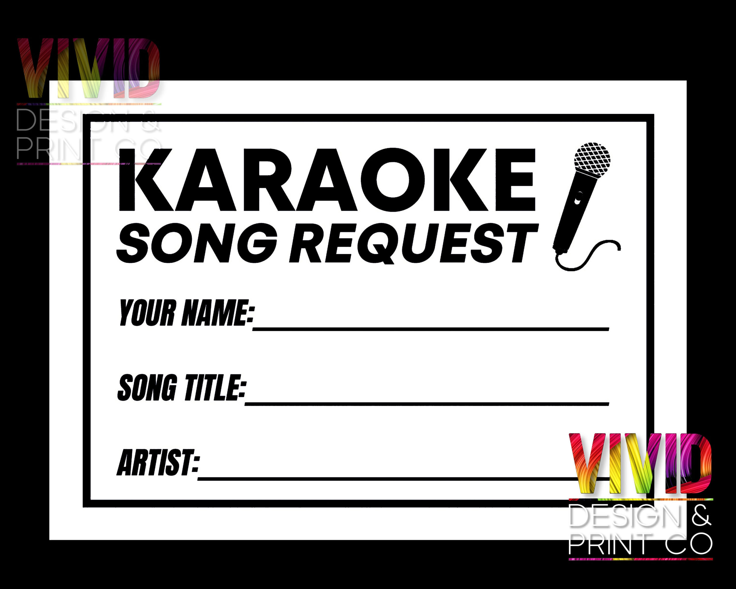 Free Karaoke Slips Printable - FREE Printable A-Z