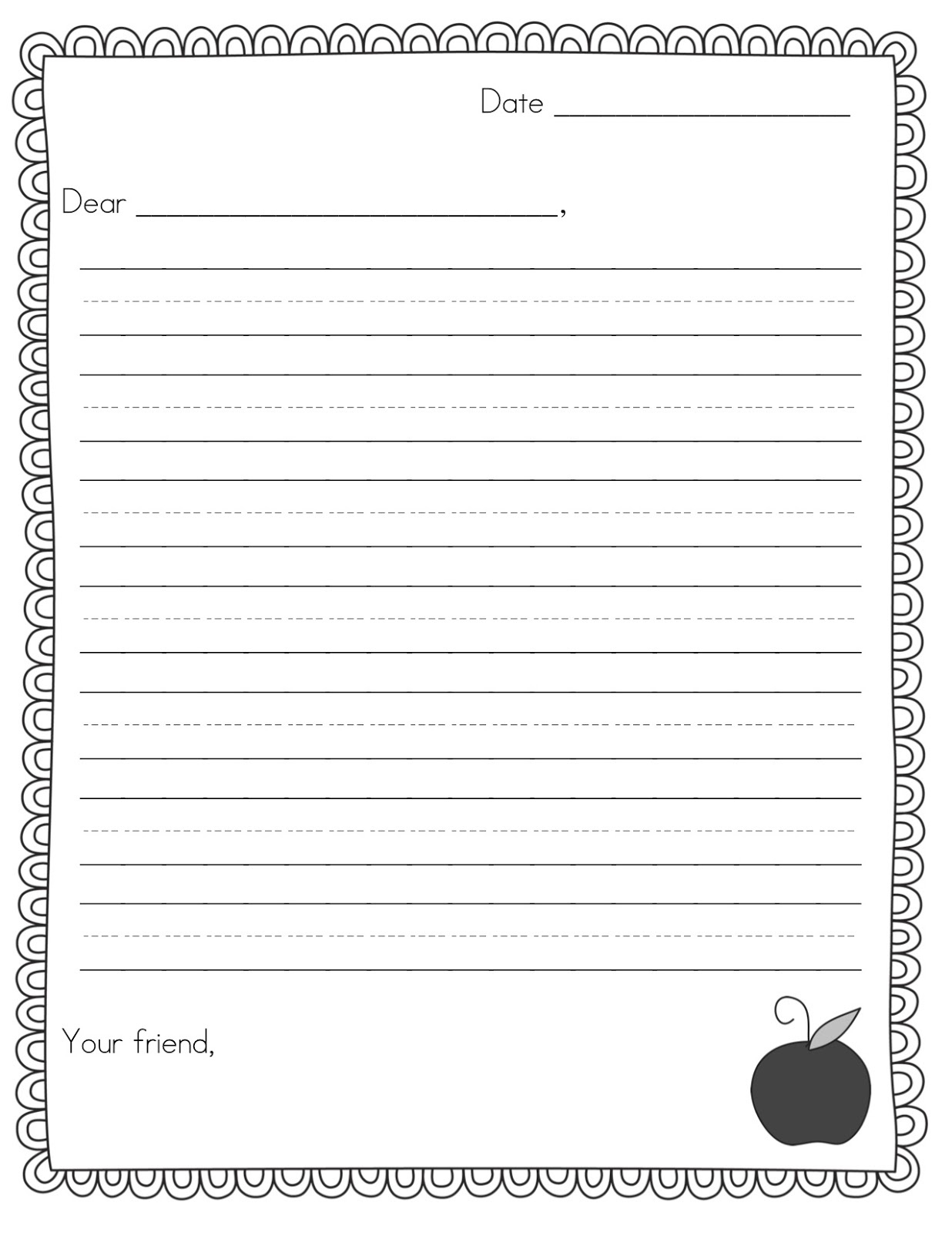 Free Pen Pal Printables - FREE Printable A-Z