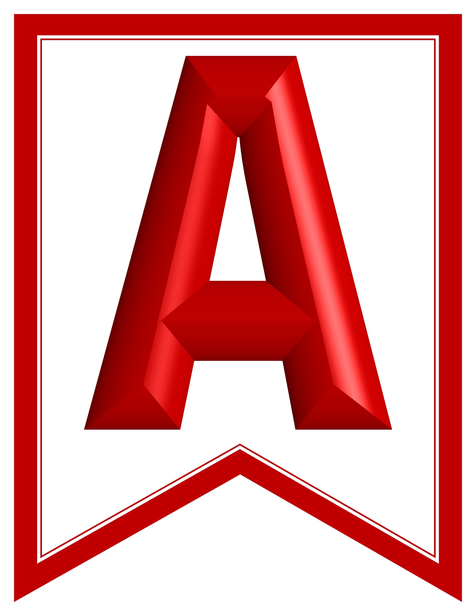 Free Printable Red Alphabet Letters - FREE Printable A-Z