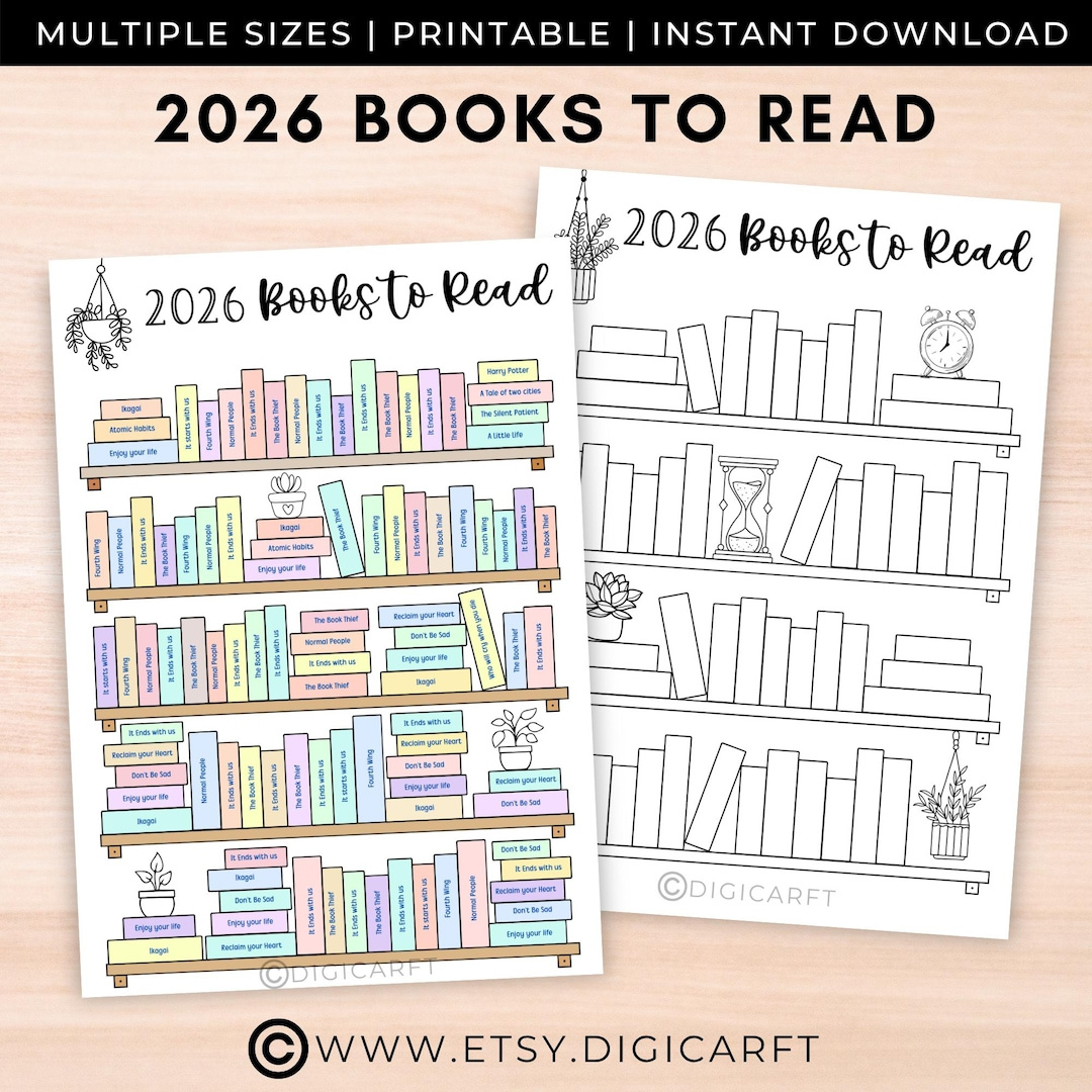 2026 Book Tracker Printable - FREE Printable A-Z