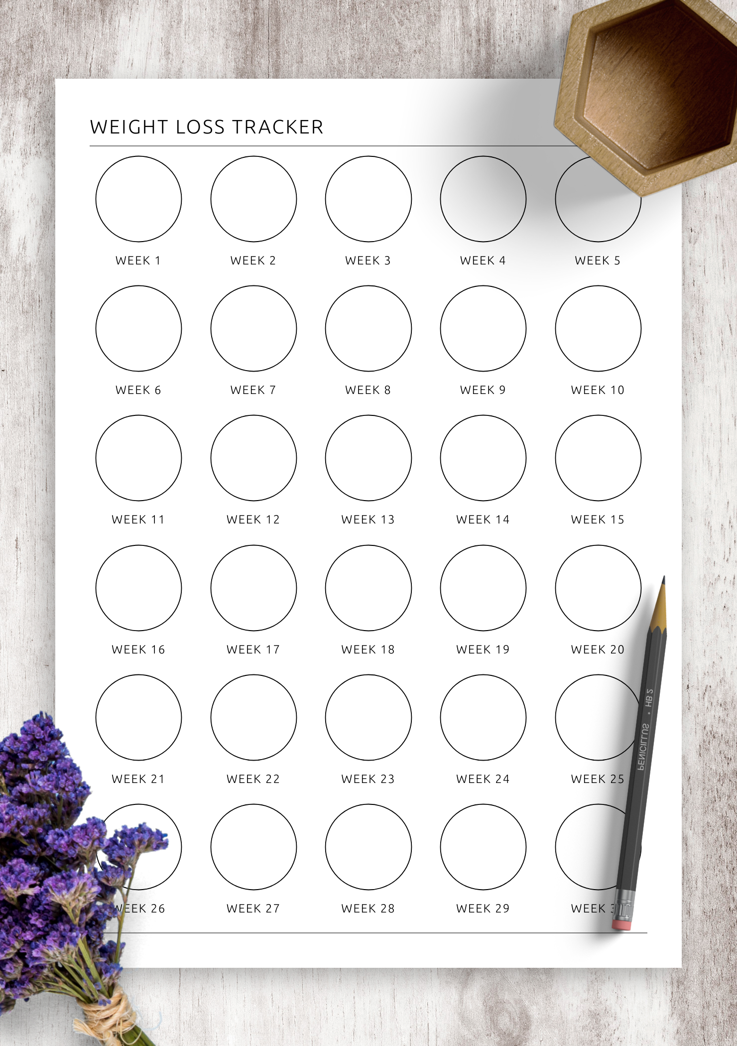 Printable Weight Loss Tracker Template - FREE Printable A-Z