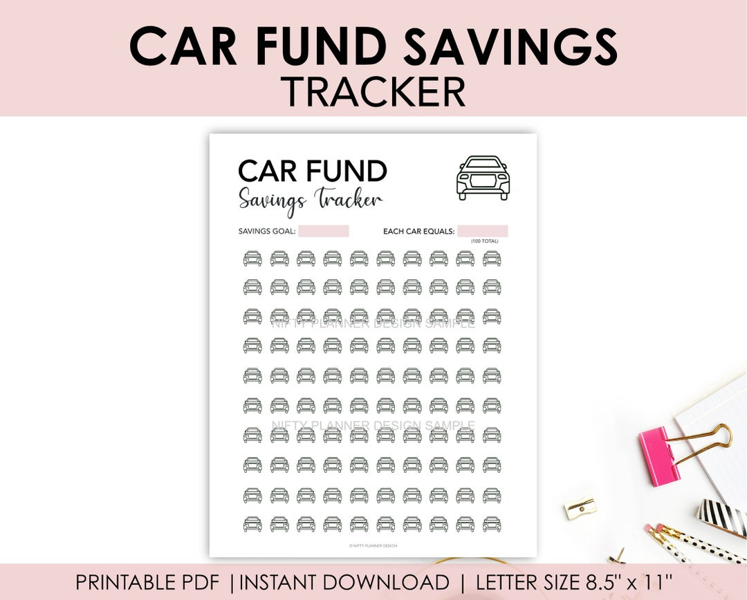 Car Savings Tracker Printable - FREE Printable A-Z