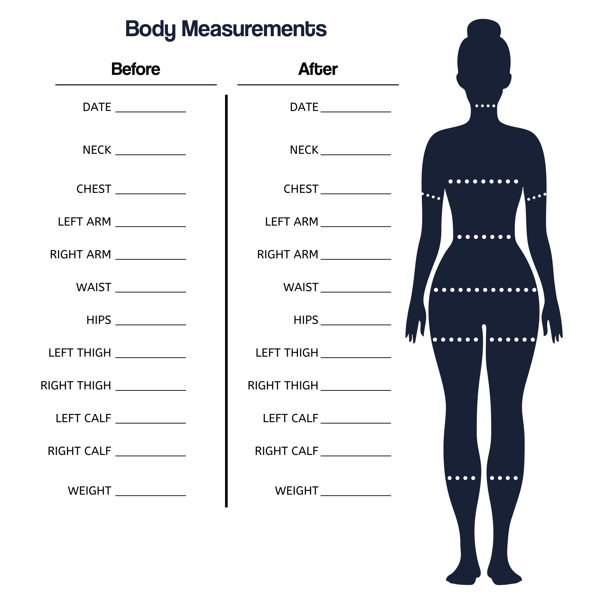 Free Printable Body Measurement Tracker - FREE Printable A-Z