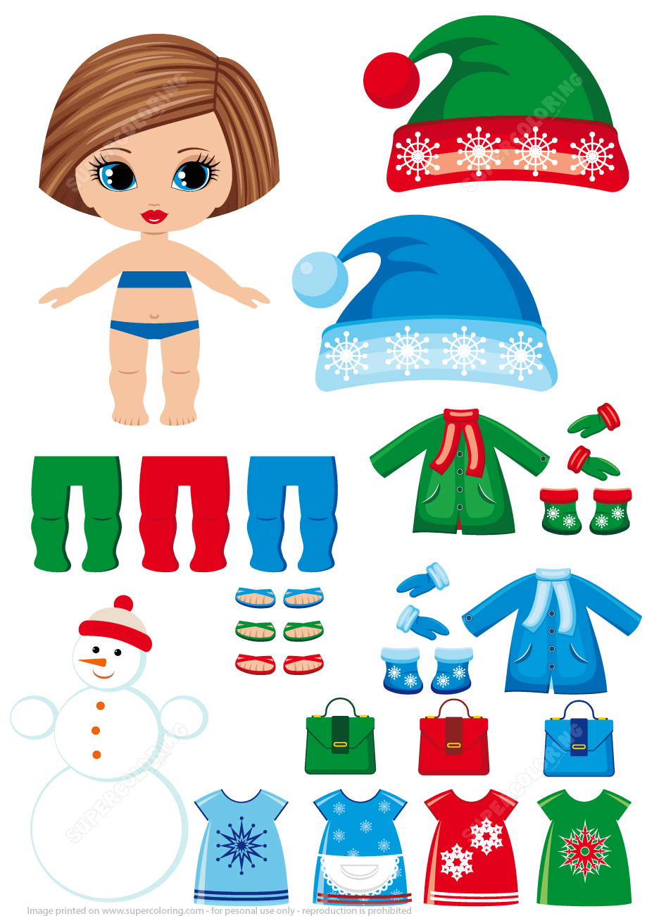 Winter Paper Doll Printables - FREE Printable A-Z