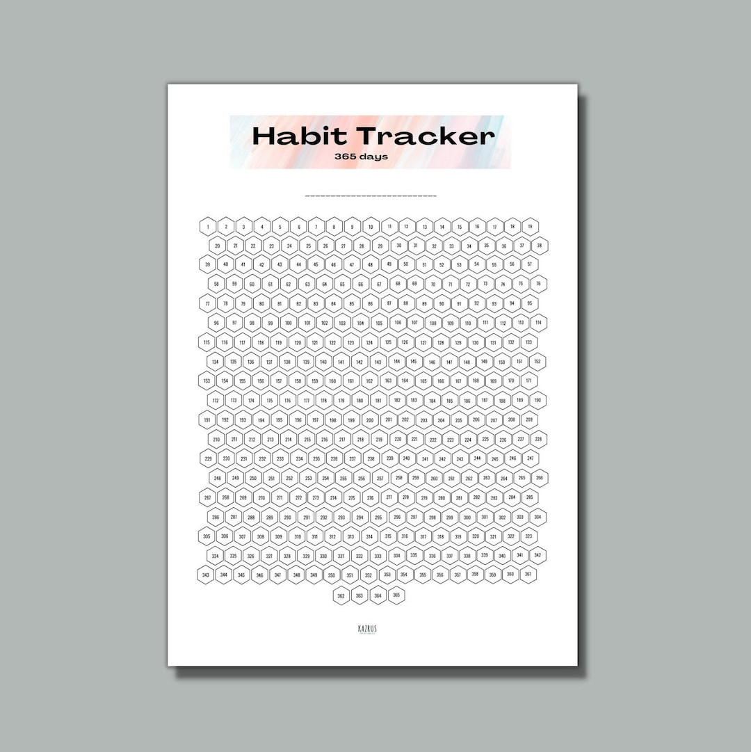 365 Days Tracker Printable - FREE Printable A-Z