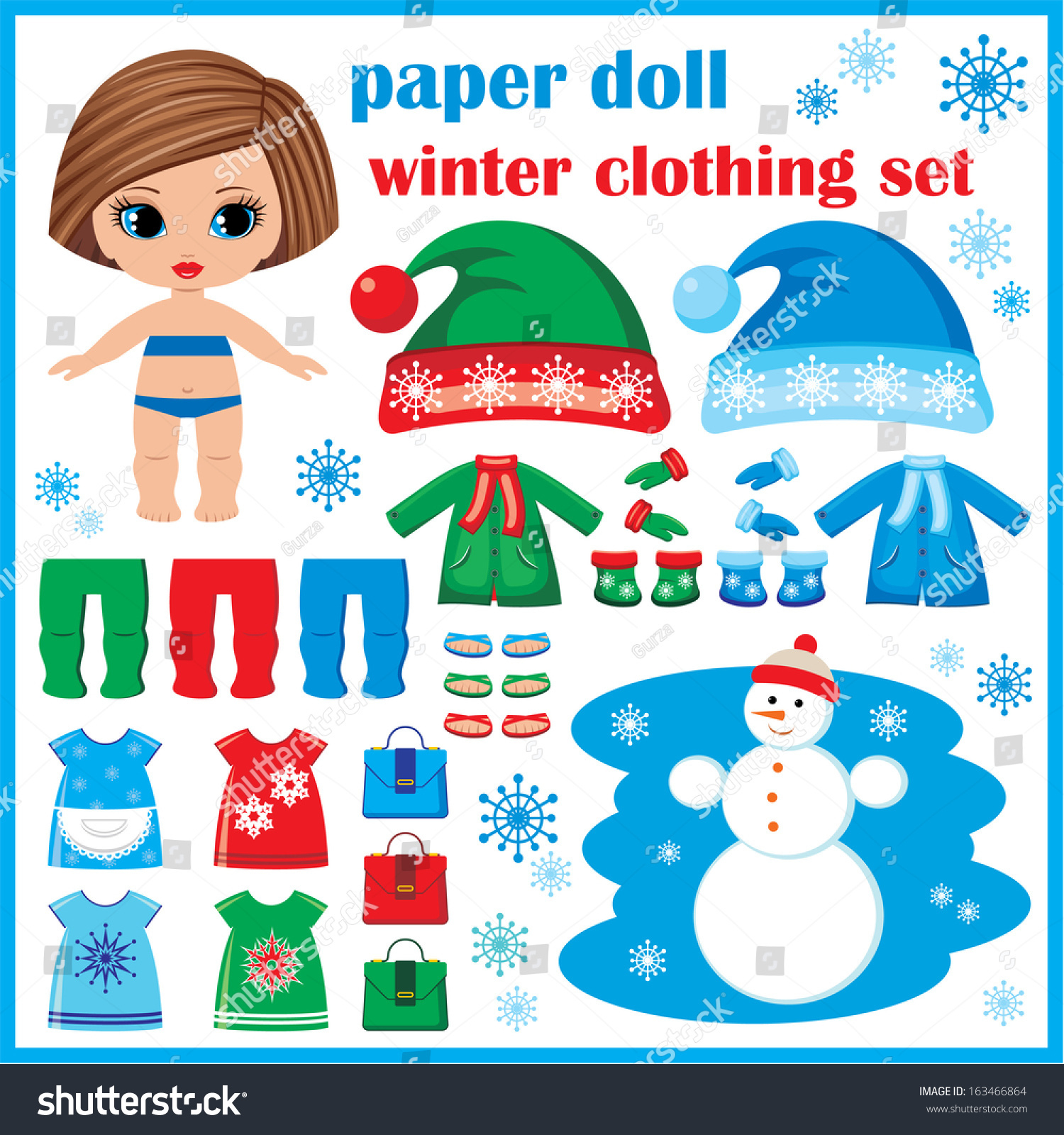 Winter Paper Doll Printable - FREE Printable A-Z