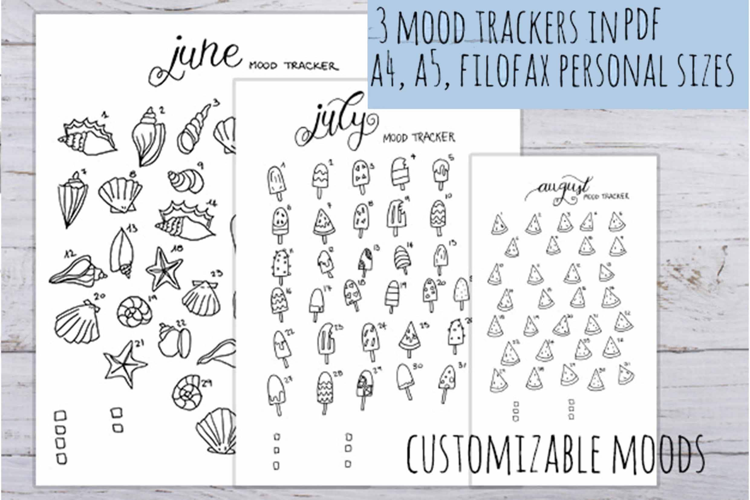 August Mood Tracker Printable - FREE Printable A-Z