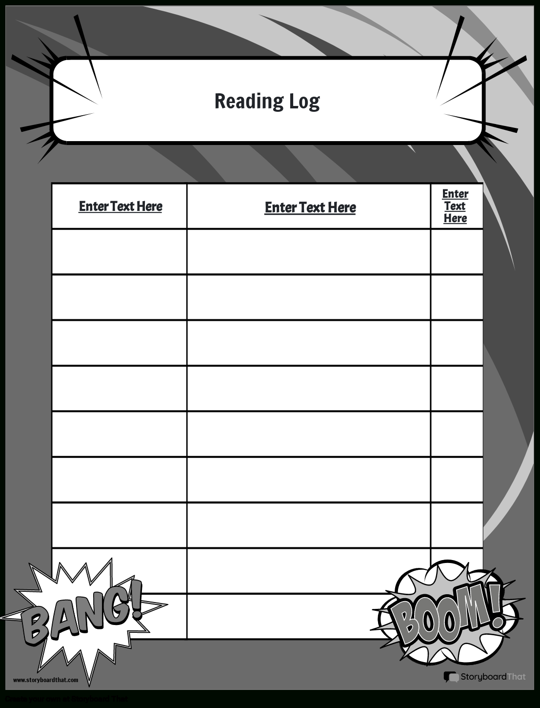 Reading Response Log Printable - FREE Printable A-Z