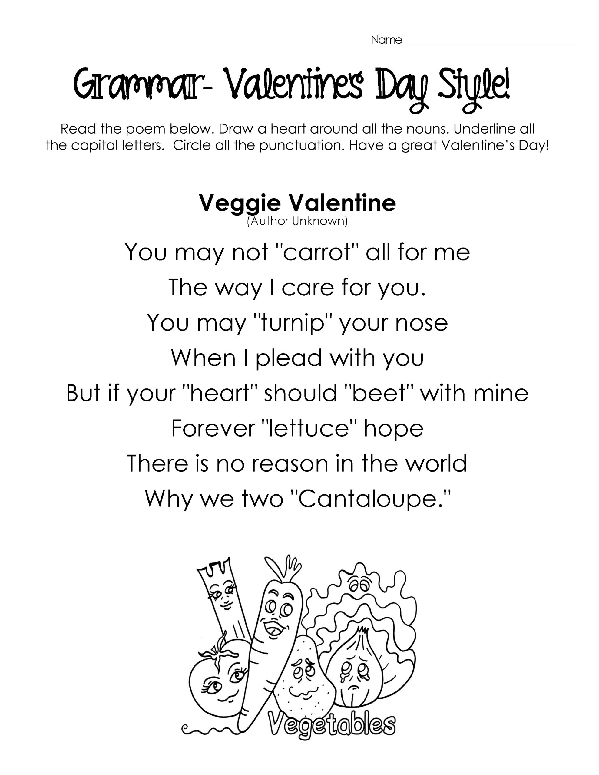 Printable Valentine Poems - FREE Printable A-Z